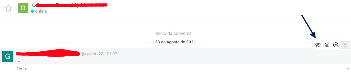 There Is No Longer Option To Quote On Livechat · Issue 23268 · Rocketchat Rocket Chat · Github