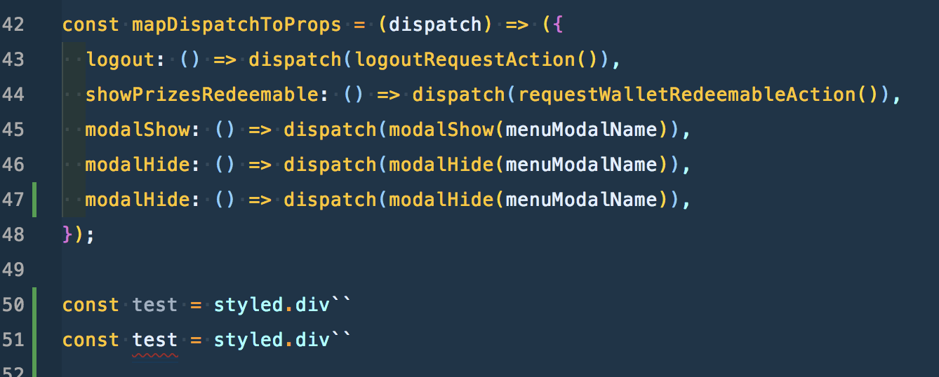 Editor Doesnt Detect Duplicate Keys In Redux Mapdispatchtoprops Mapstatetoprops · Issue 0032