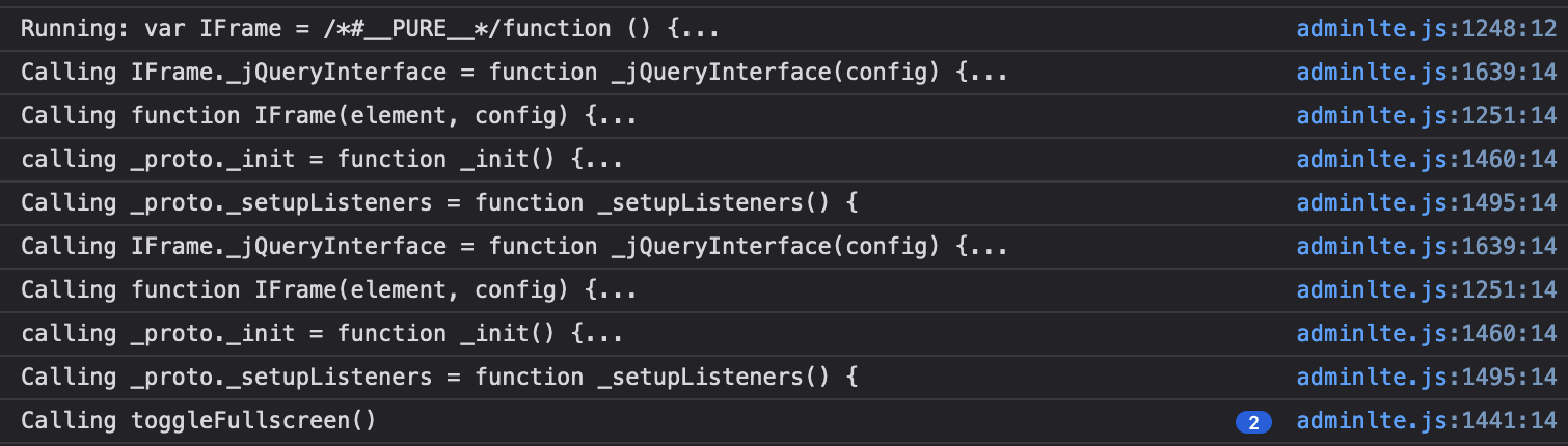 [BUG] IFrame double-initialized · Issue #4520 · ColorlibHQ/AdminLTE · GitHub