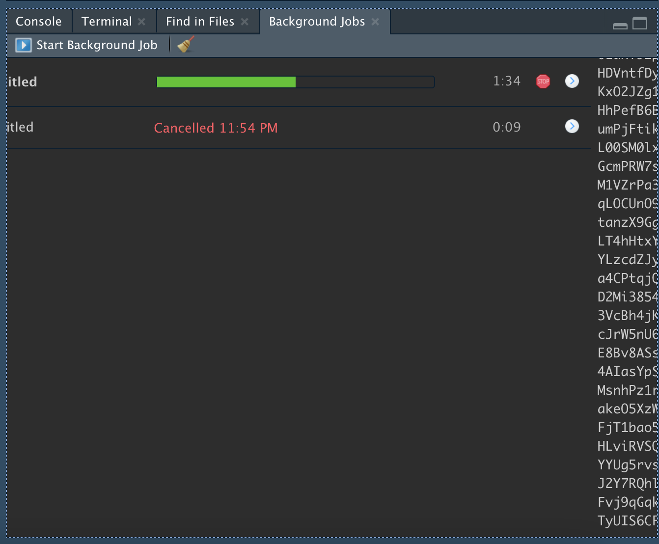 Background job paralyzes RStudio when there are too many prints · Issue ...