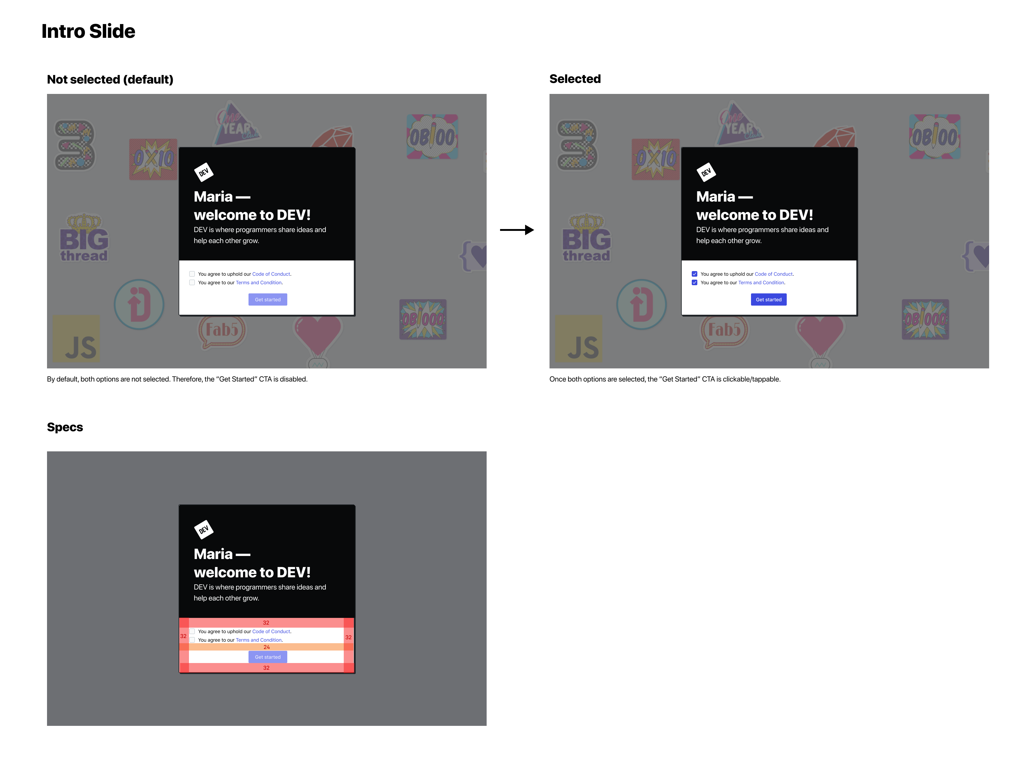 [P2] Move TOC/COC to first intro slide · Issue #6545 · forem/forem · GitHub