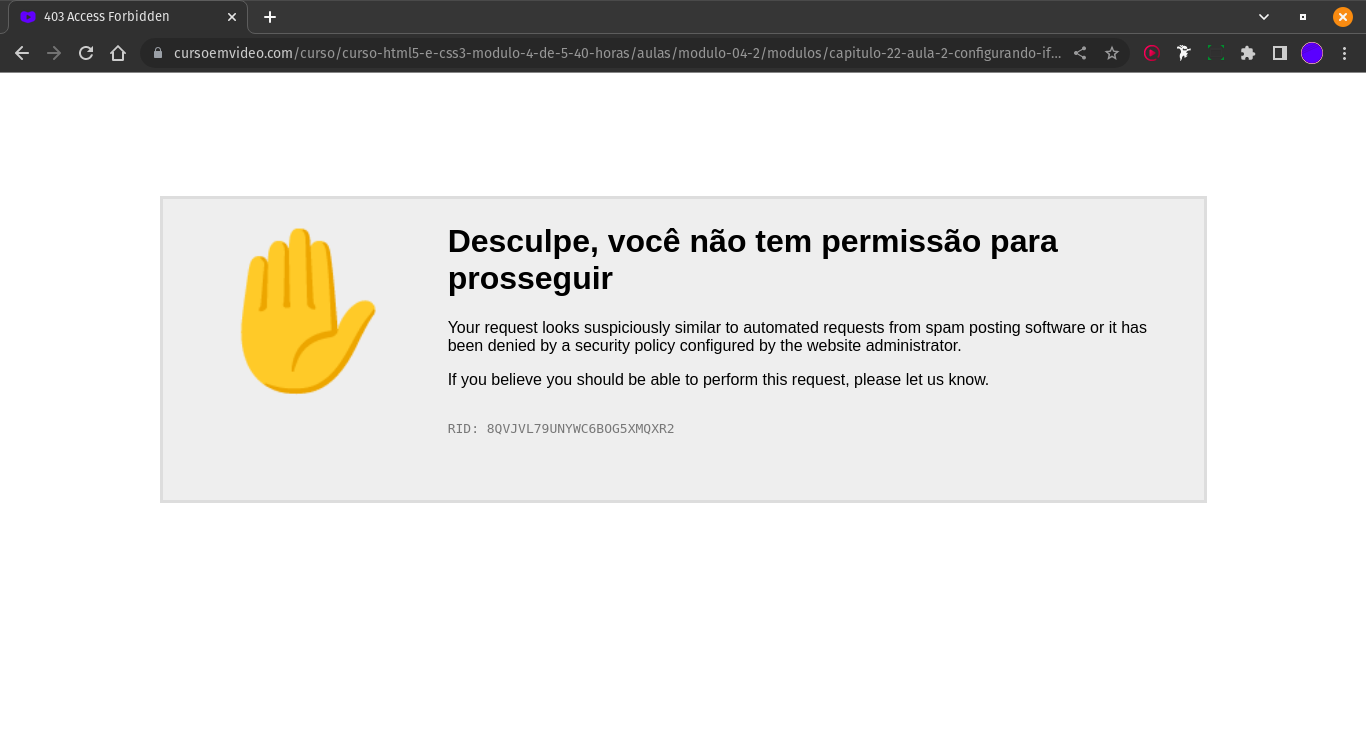 Erro "403 Access Forbidden" · Issue #411 · gustavoguanabara/html-css ...