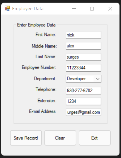 GitHub - nicholassurges/EmployeeData