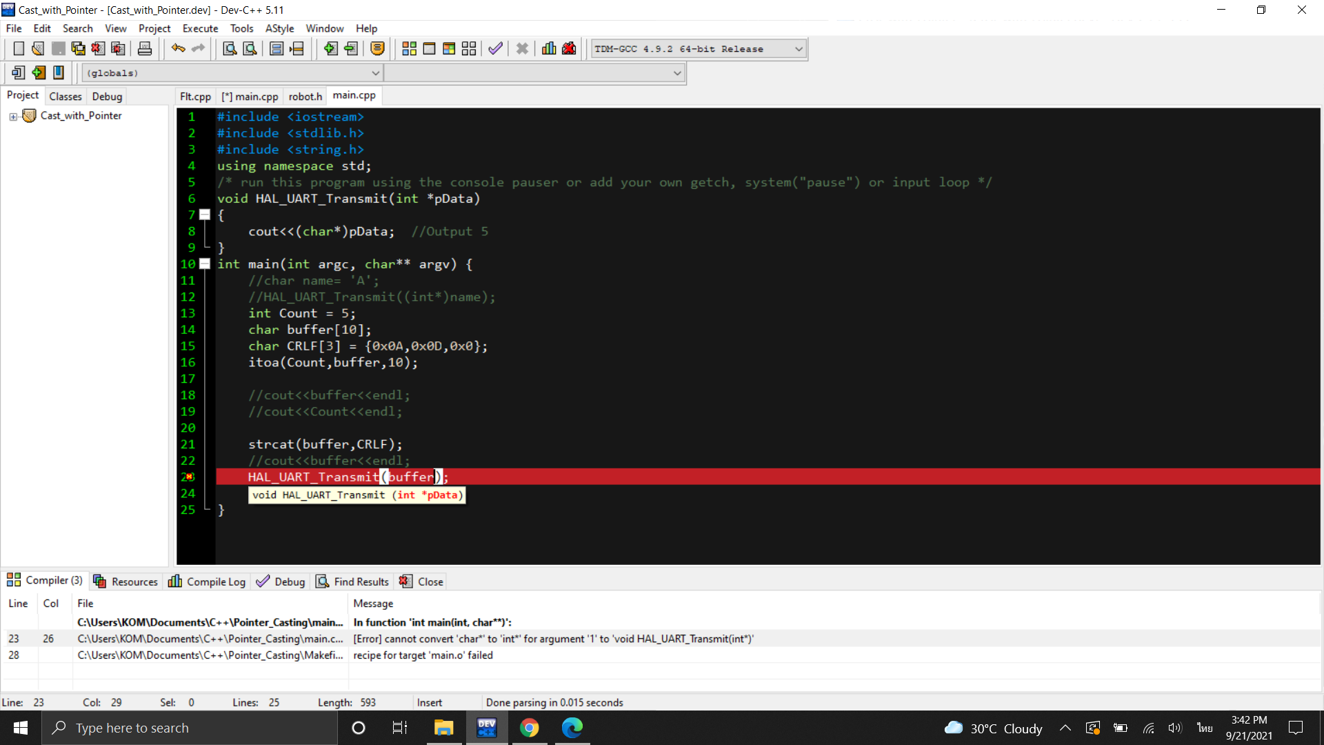 GitHub - KomKGT/Pointer-Casting: Inside "HAL_UART_Transmit" Function