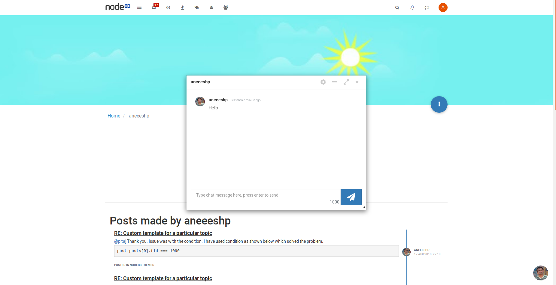 Chat messages displayed twice for the initiating user · Issue #7142 · NodeBB/NodeBB · GitHub
