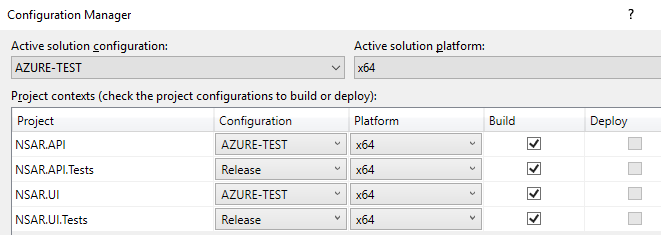 Warning Msb4126 The Specified Solution Configuration Azure Testx64 Is Invalid · Issue 