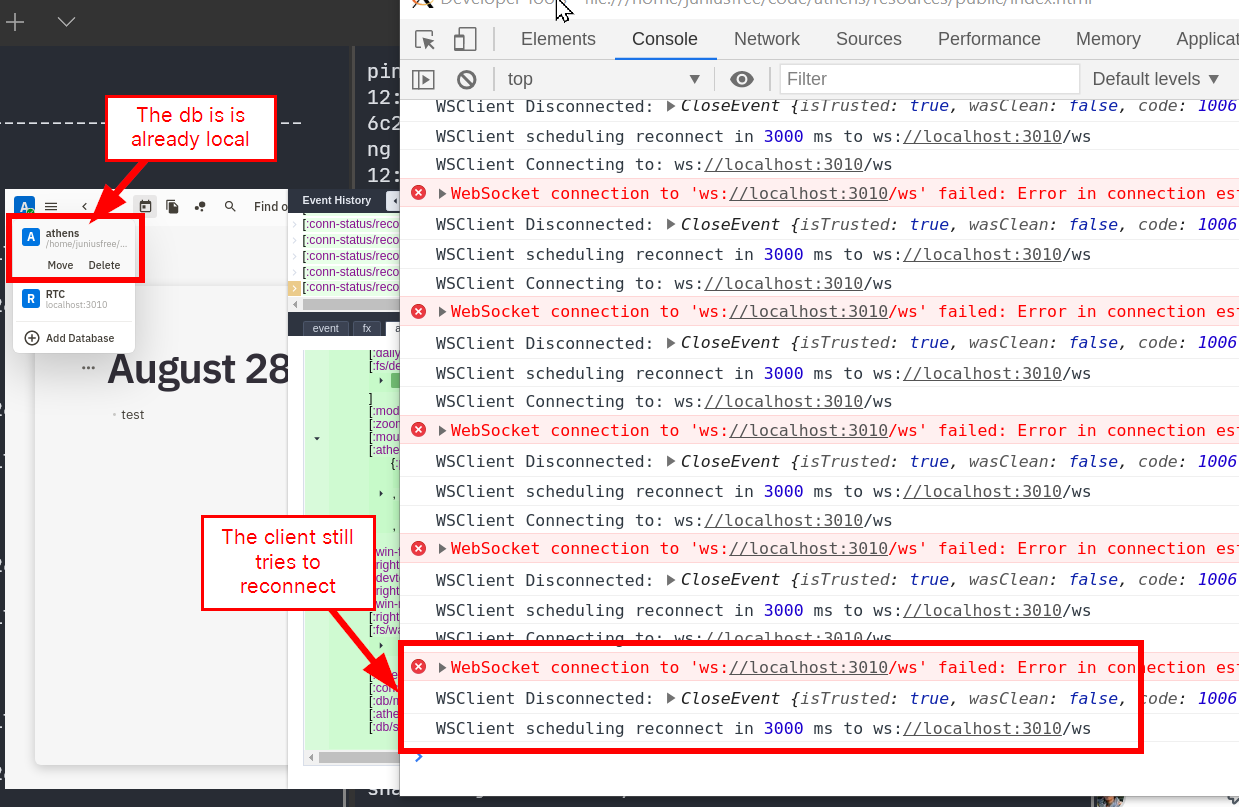fix: The client continues to reconnect even if db is already local · Issue #1600 ...