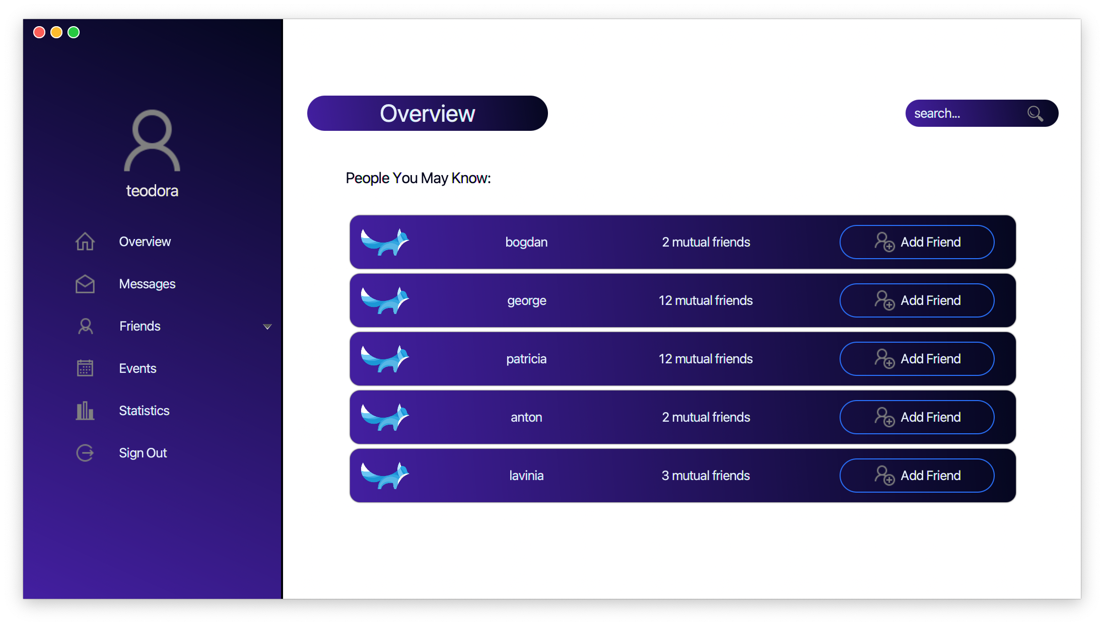 Github Andreimihaionicasocial Network Social Network App Created In Java Using Javafx