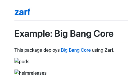 Broken image links on Example: Big Bang Core page · Issue #611 · zarf-dev/zarf · GitHub
