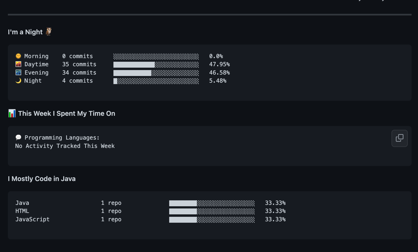 BUG · Issue #301 · anmol098/waka-readme-stats · GitHub