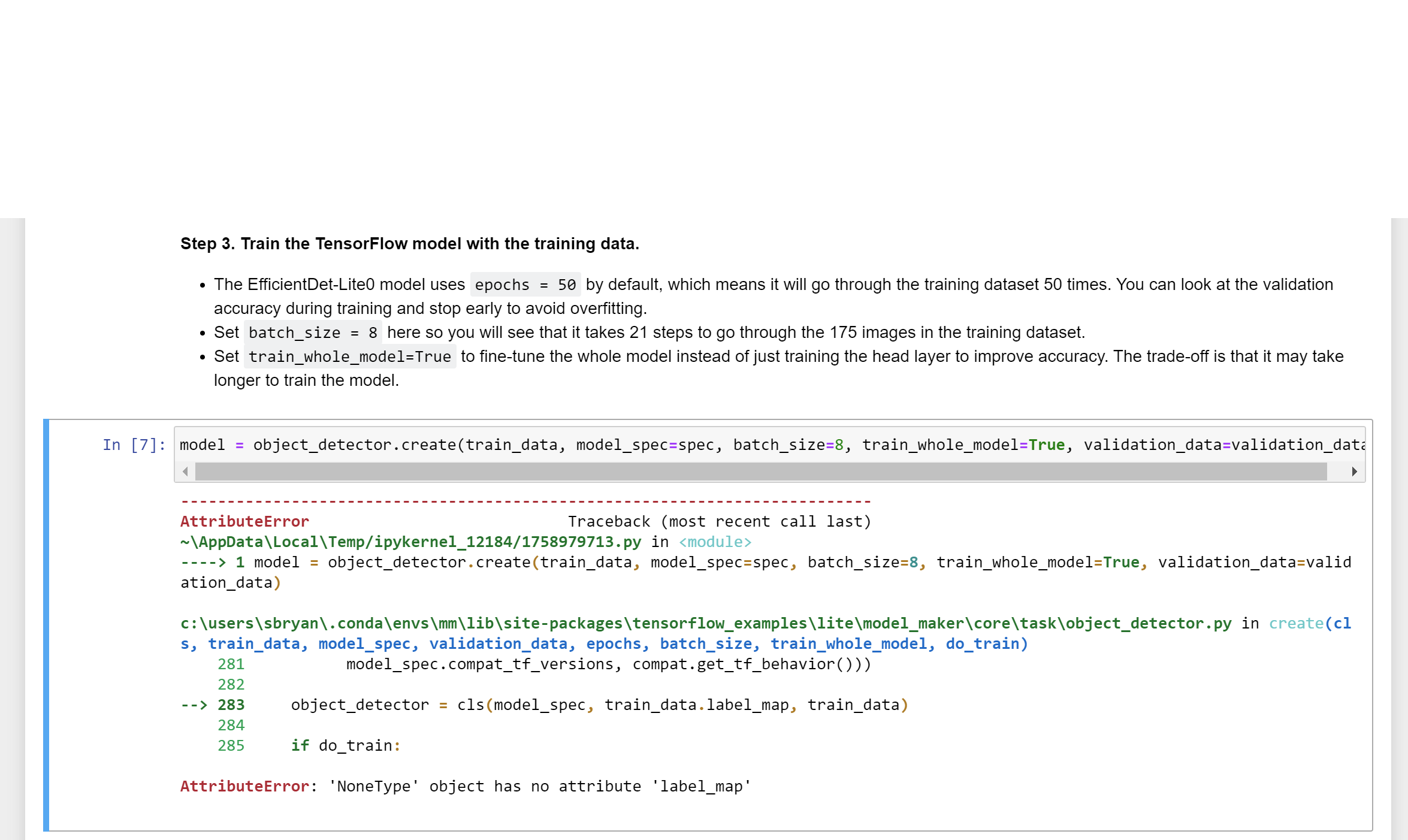 Attributeerror Nonetype Object Has No Attribute Labelmap · Issue 51772 · Tensorflow 9777