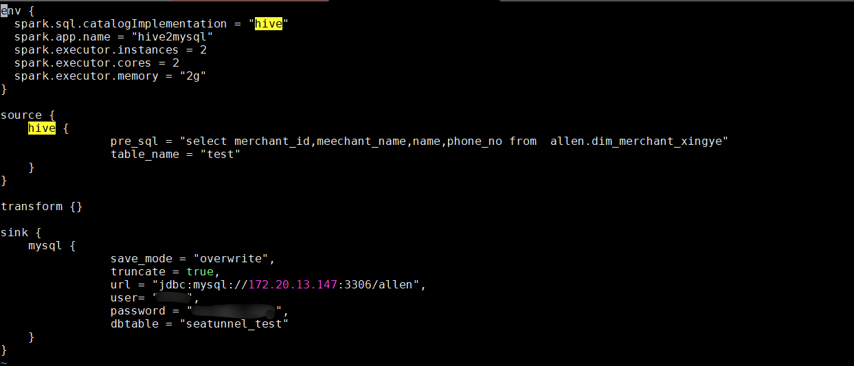 从hive写入到MySQL，提交任务后一直无法写入到mysql中 · Issue #1180 · apache/seatunnel · GitHub