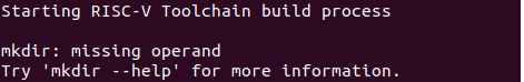 mkdir: missing operand Try 'mkdir --help' for more information. · Issue #22 · chipsalliance ...
