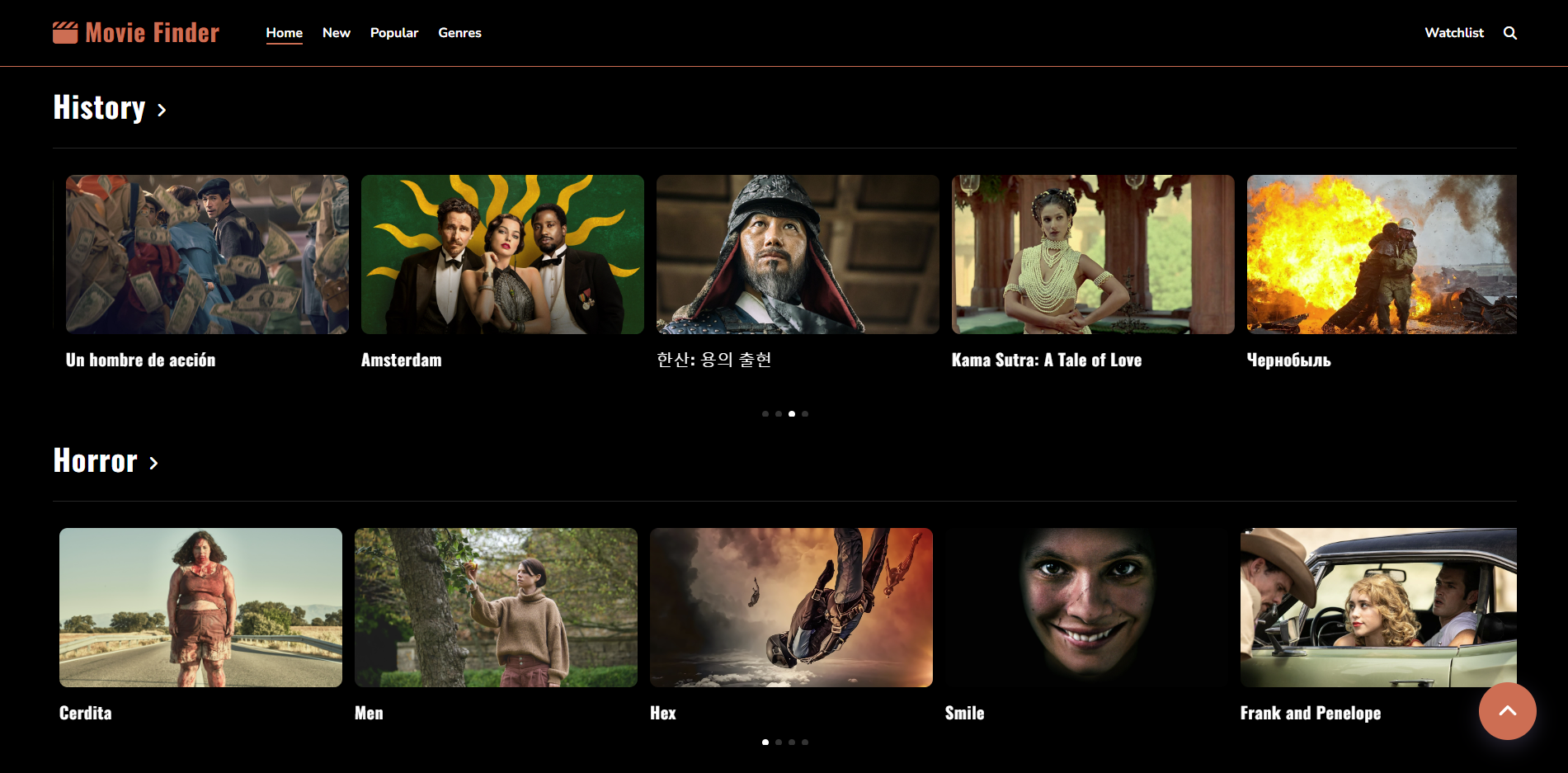 GitHub - crecpz/Movie-Finder: 電影資訊瀏覽網站，使用 React.js 開發