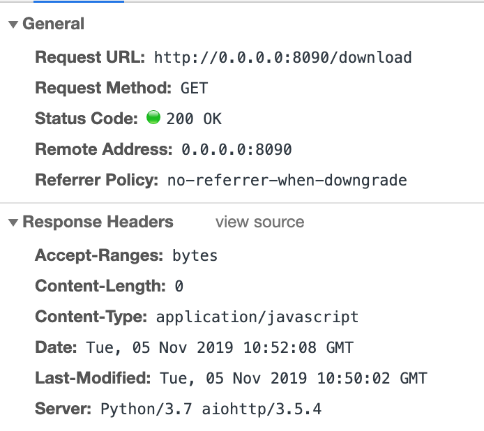 Does web.FileResponse prevent sending some Content-Type's? · Issue #4319 · aio-libs/aiohttp · GitHub
