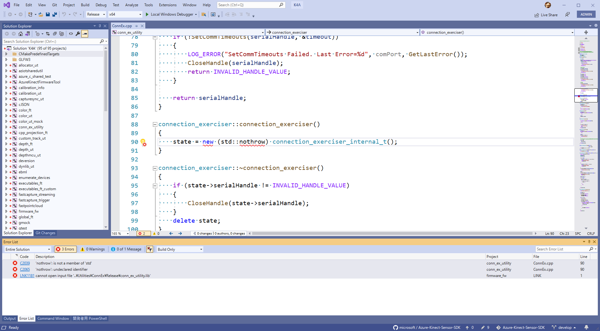 Compile Error Occure In Connexutility Project · Issue 1559 · Microsoftazure Kinect Sensor