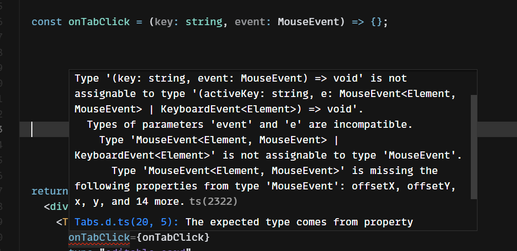 [tabs] Docs Error `ontabclick` Callback Arguments · Issue 39971 · Ant Design Ant Design · Github