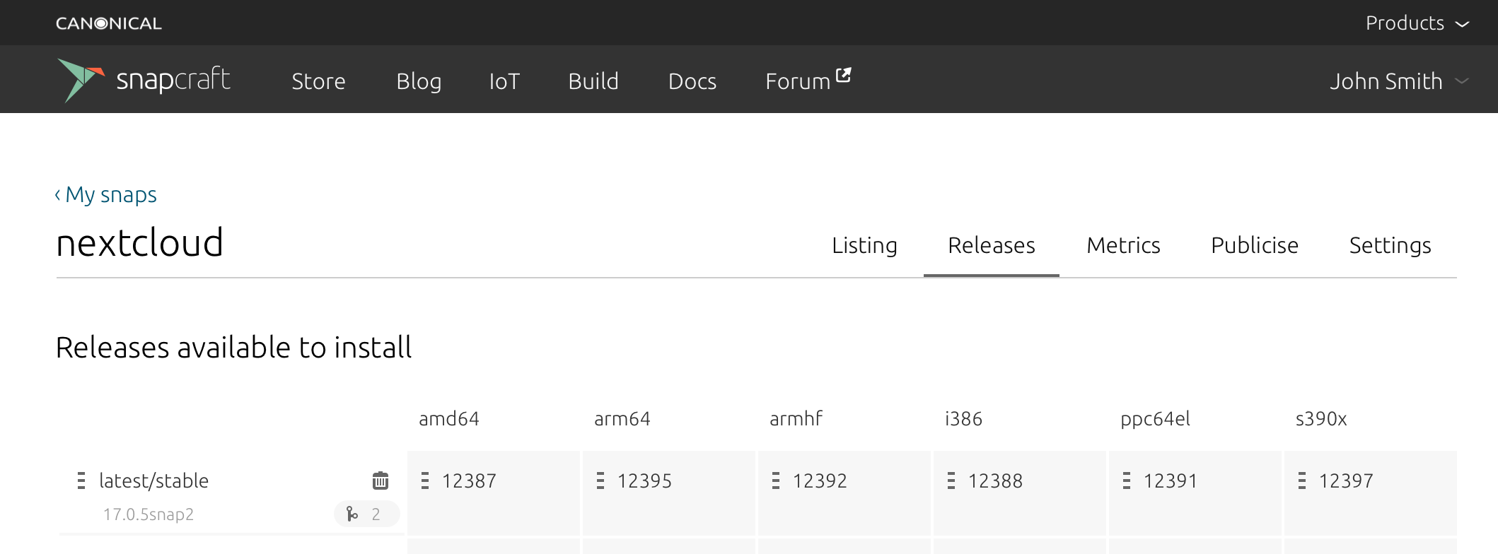 Release UI: Move track selector to end of heading · Issue #2021 · canonical/snapcraft.io · GitHub