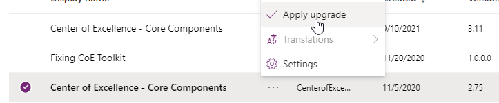 [CoE Starter Kit - BUG] Unable to upgrade from 2.75 to 3.11 (Dependency ...