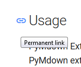 How to set TOC links at left with chain icon? · Issue #609 · facelessuser/pymdown-extensions ...