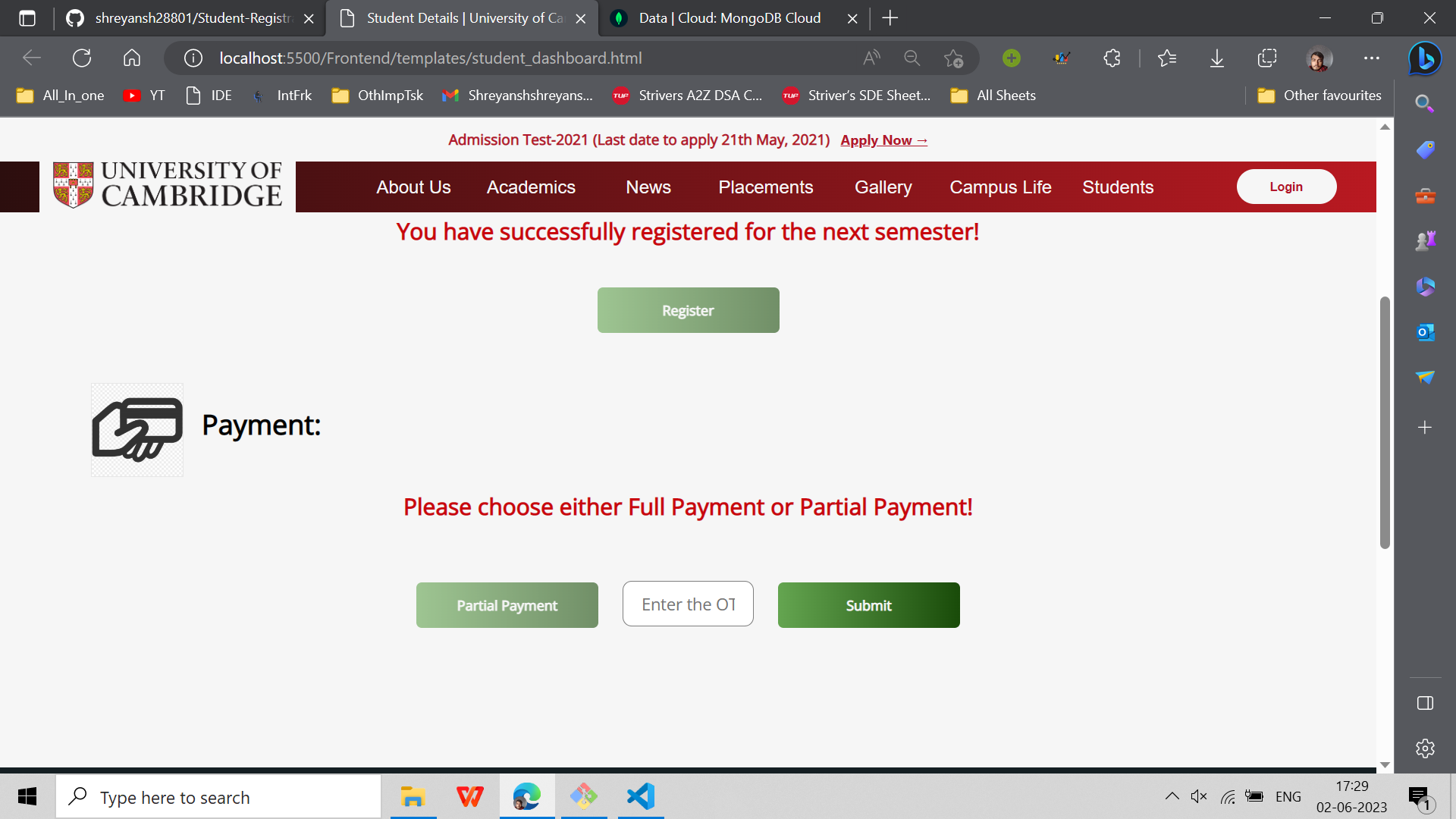 GitHub - shreyansh28801/Student-Registration-System: This system is ...