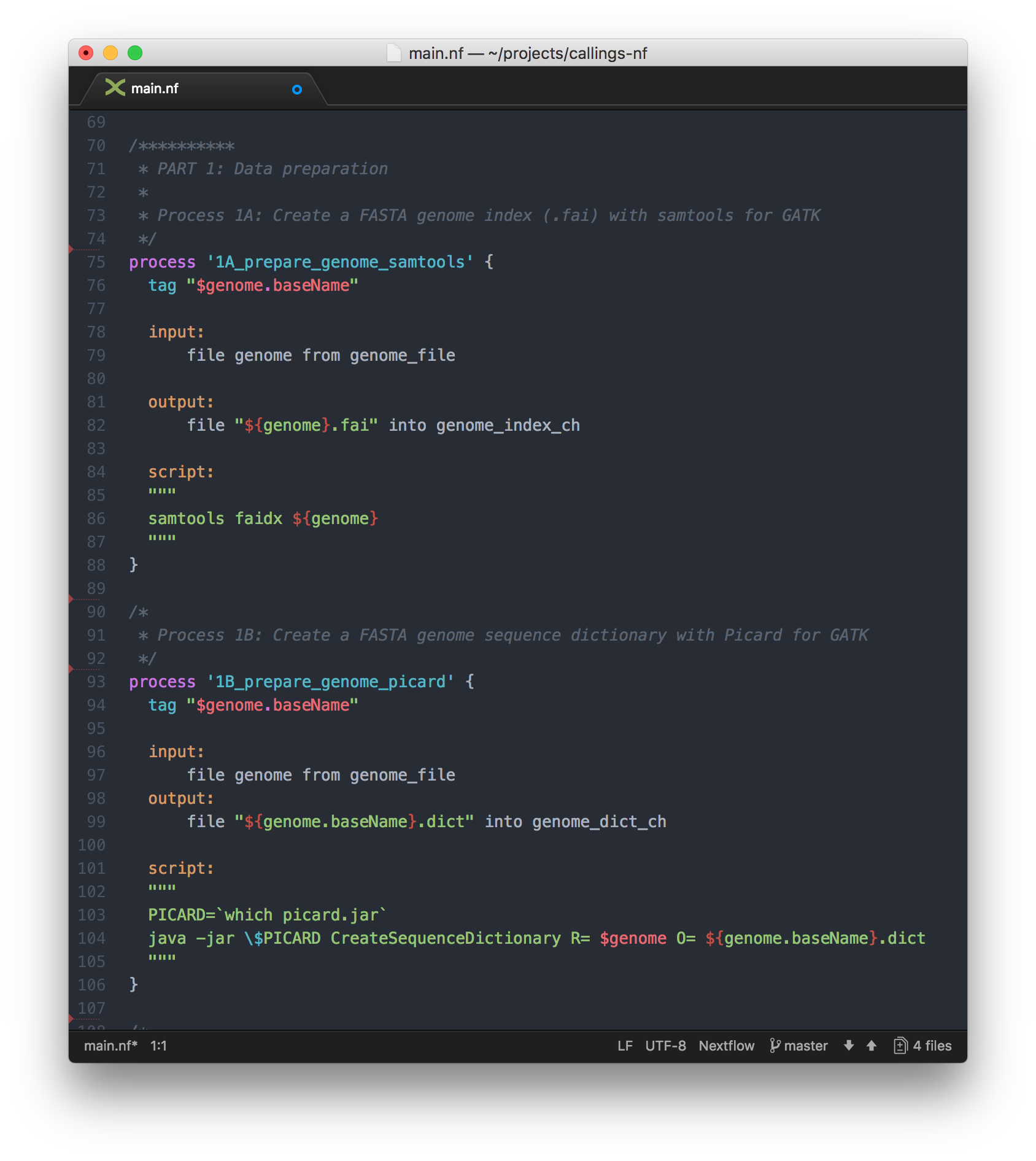 Nextflow language is not rendered properly · Issue #4080 · github-linguist/linguist · GitHub