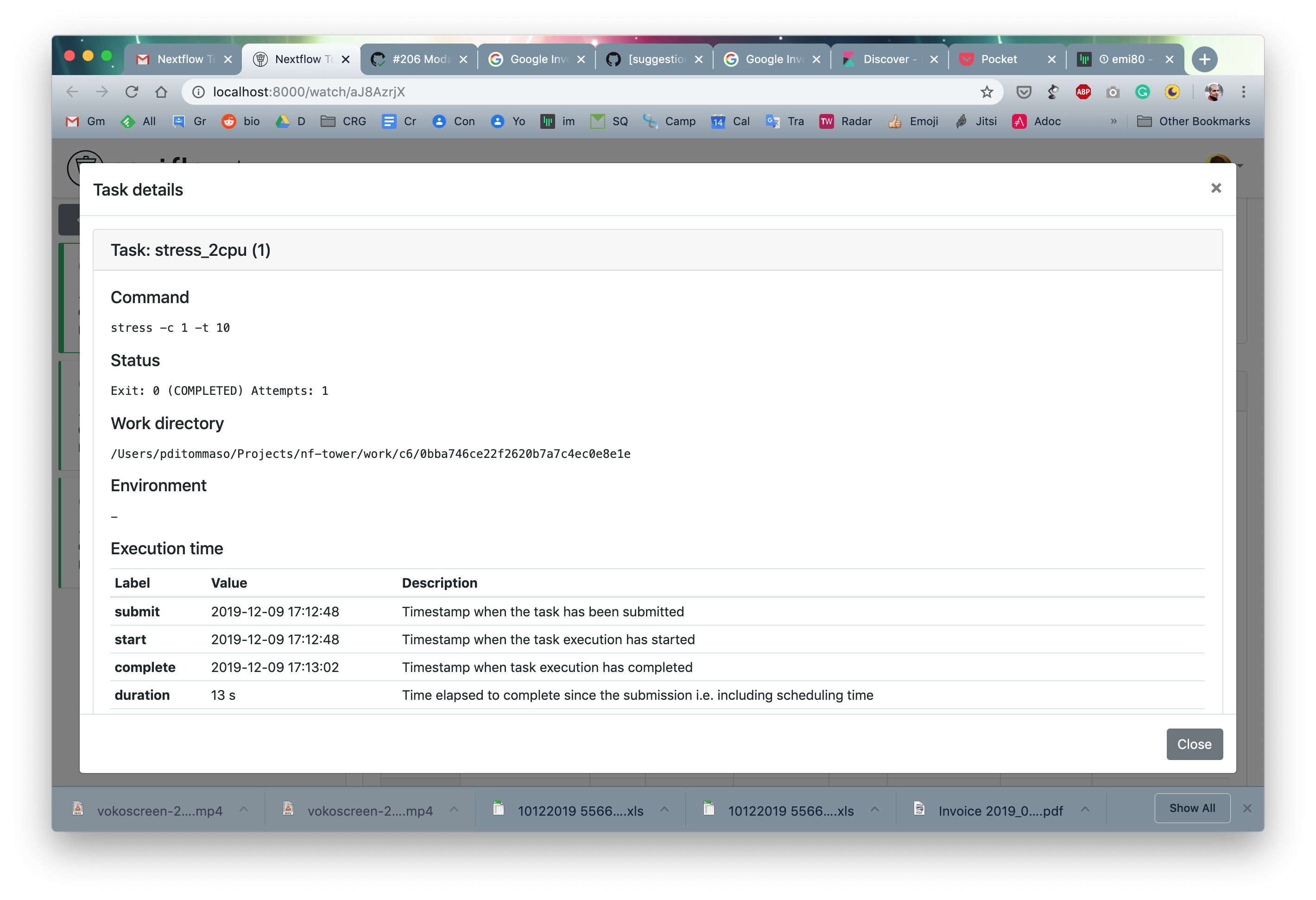 Modal for task details instead of nested table · Issue #206 · seqeralabs/nf-tower · GitHub