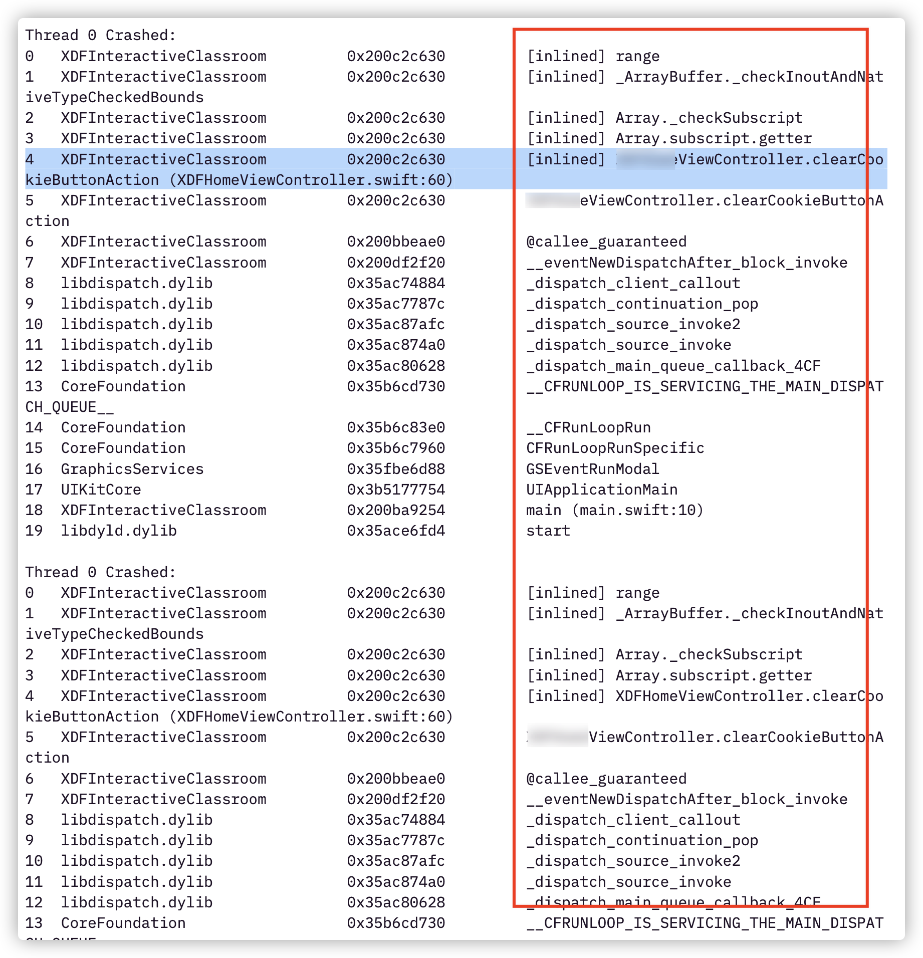 No Debug Infomation Got From The Events When Self Host With Ios Crash And Dsym · Issue 27617