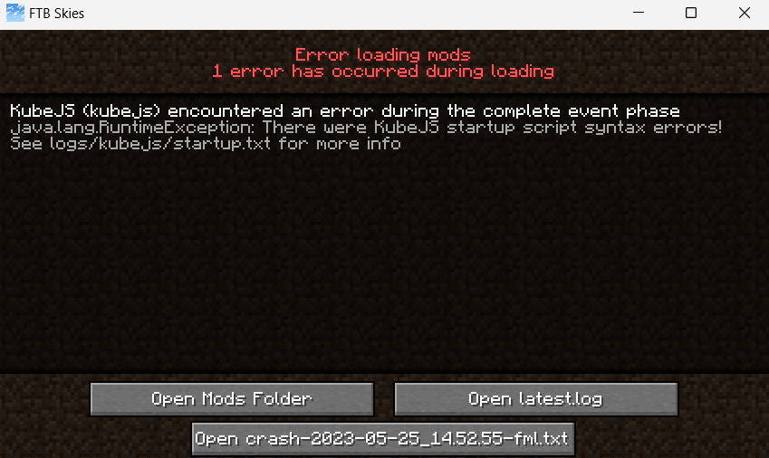 Kubejs Crash · Issue 3427 · Ftbteamftb Modpack Issues · Github 3128