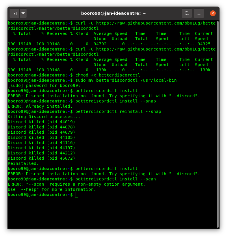 discord doesn't change · Issue #117 · bb010g/betterdiscordctl · GitHub