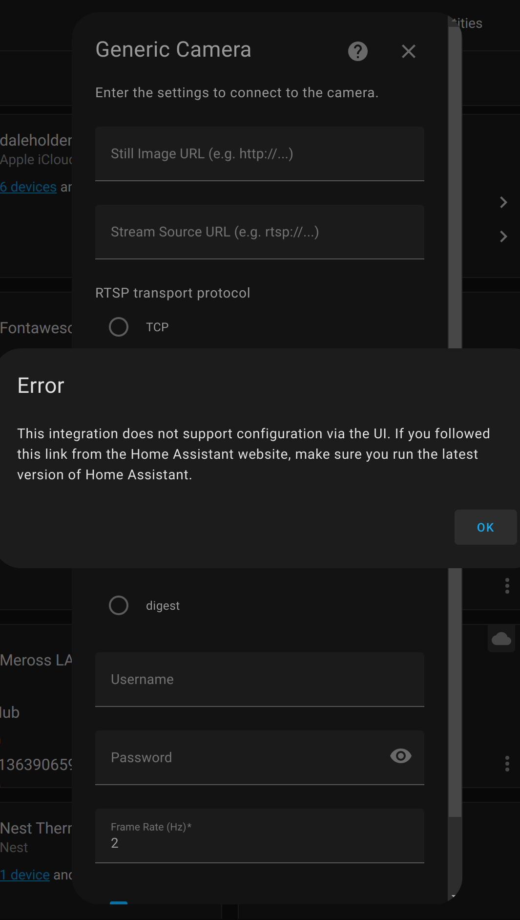 Generic Camera 1 Camera Stopped Working After 2022.9 Update · Issue ...