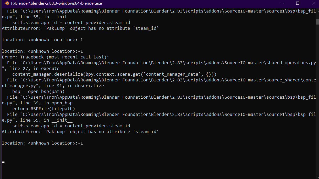 'paklump' and object has no 'steam_id' · Issue #86 · REDxEYE/SourceIO · GitHub