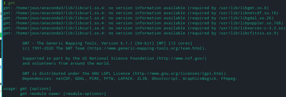 curl problem between gmt and anaconda · Issue #5135 · GenericMappingTools/gmt · GitHub