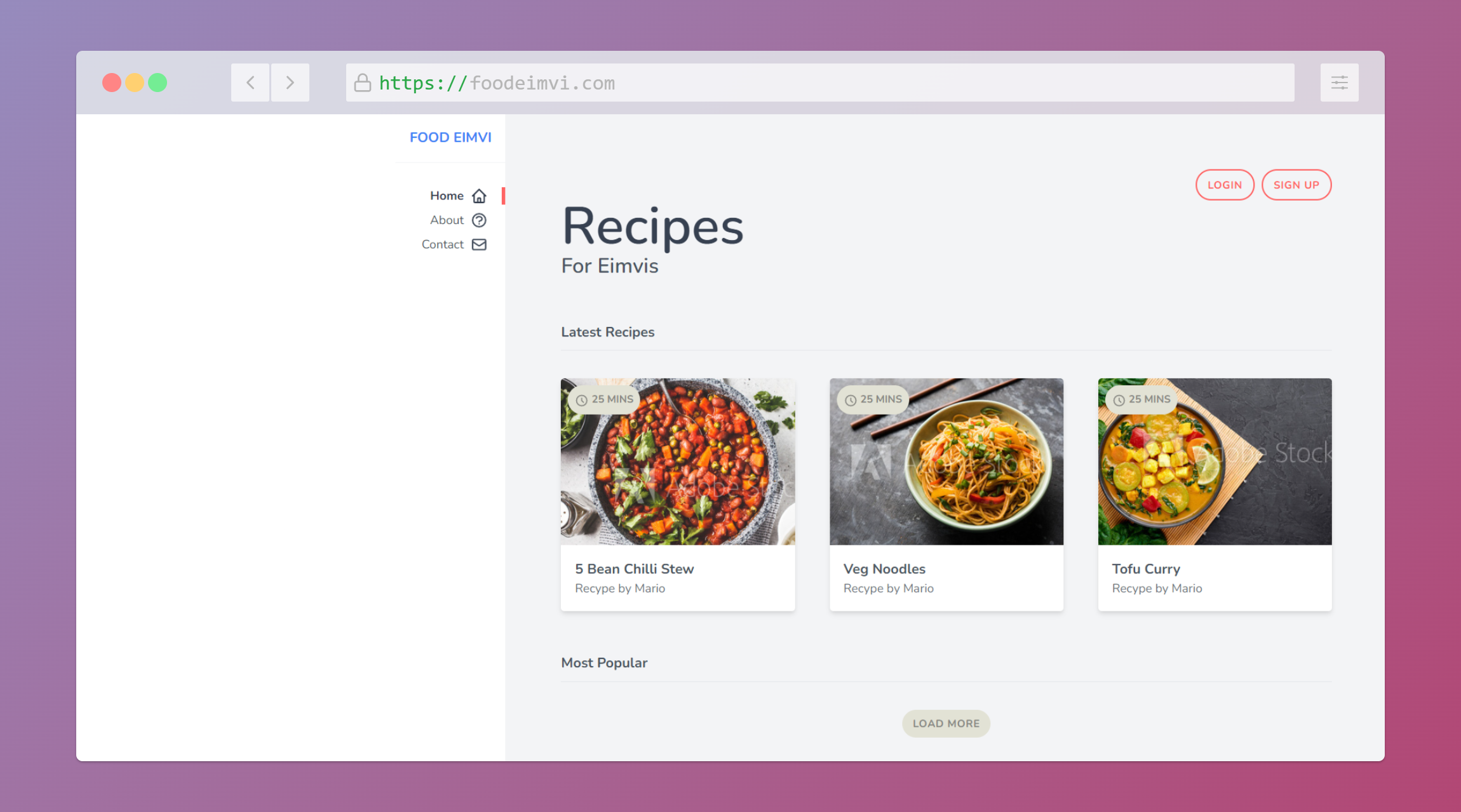 GitHub - Eimvi/BasicFoodMenu