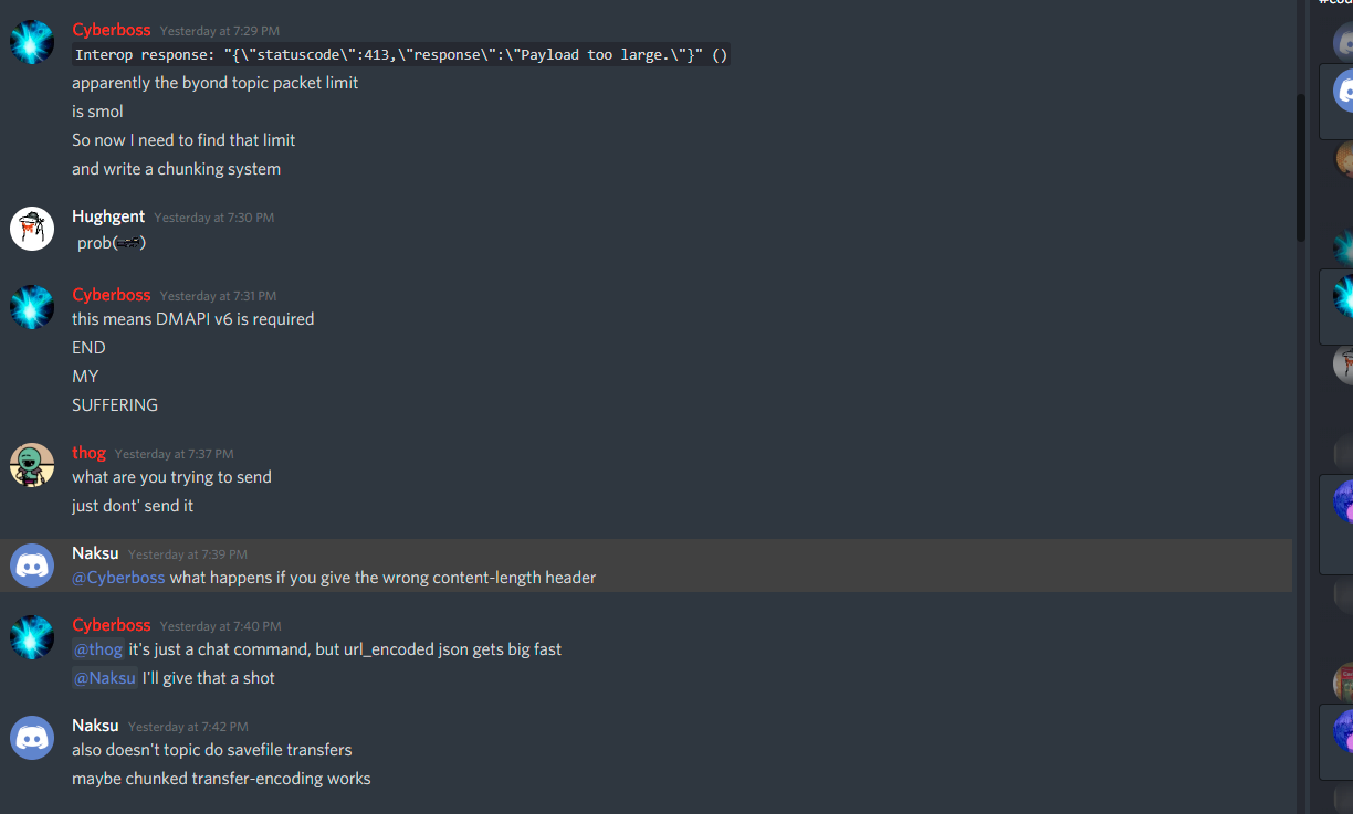 Large topic requests fail to send on Linux · Issue #1007 · tgstation/tgstation-server · GitHub