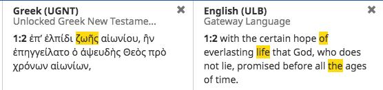 ScripturePane: Highlight words in Aligned GL via highlighted Primary Language quote · Issue ...