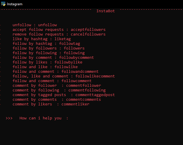 GitHub - marl777/Instagrambot: InstaPy bot with pretty menu.