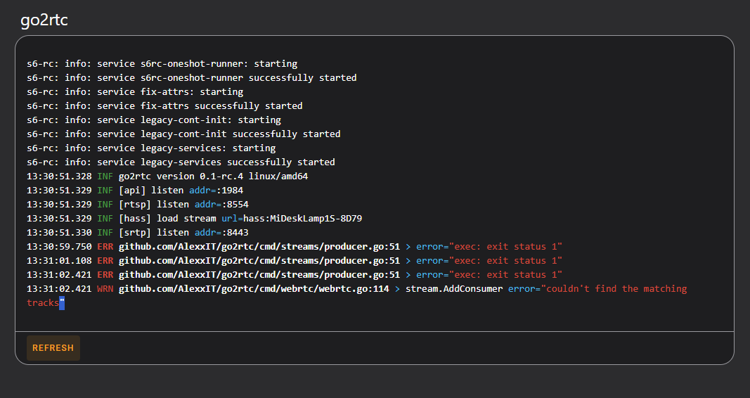 Hissing sound in the camera when starting WebRTC · Issue #124 · AlexxIT/go2rtc · GitHub