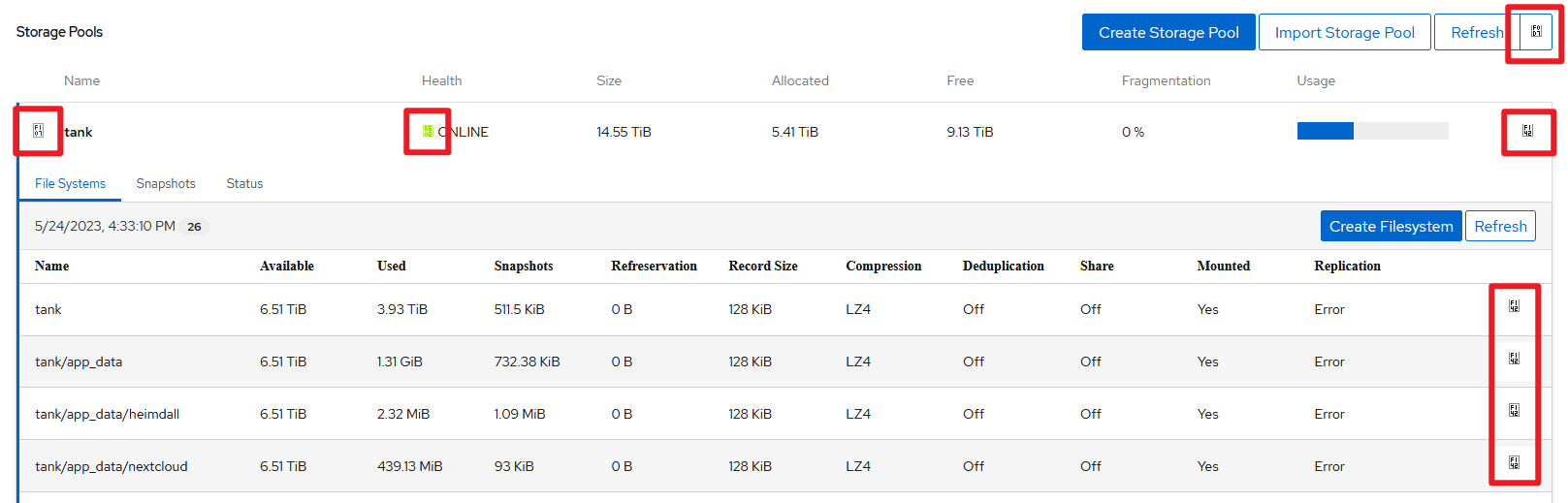 icons lost in zfs tab for cockpit-zfs-manager · Issue #18841 · cockpit ...