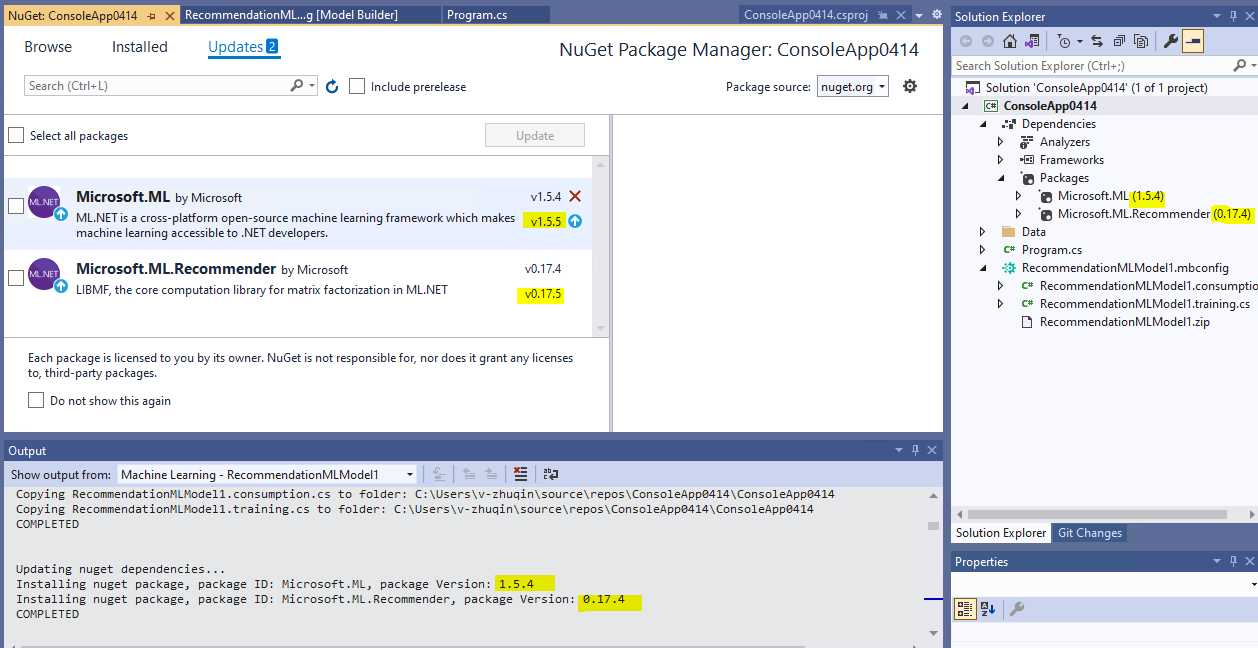No update the packages to the latest version after trained. · Issue ...
