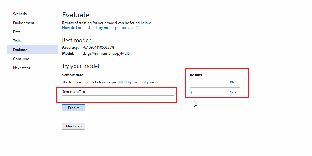 The results should not be predicted without data on the "Evaluation ...