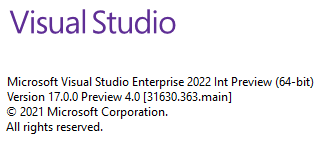 Show Microsoft Visual Studio error when open model builder on VS2022 Preview 3.1. · Issue #1759 ...