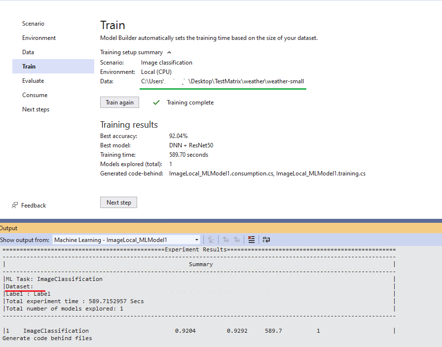Dataset displays null in Experiment Results Summary. · Issue #1771 · dotnet/machinelearning ...