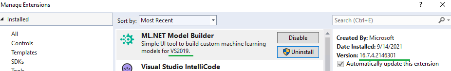 Cannot Add machine learning in VS2019 if installed VS2022. · Issue #1678 · dotnet ...
