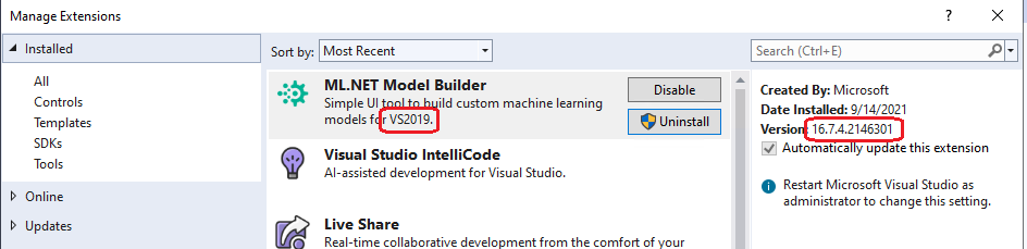 Cannot Add machine learning in VS2019 if installed VS2022. · Issue #1678 · dotnet ...