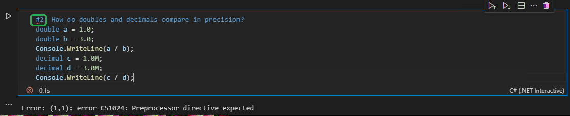 Squiggles Are Not Displayed For The Code In Errors In Notebook File