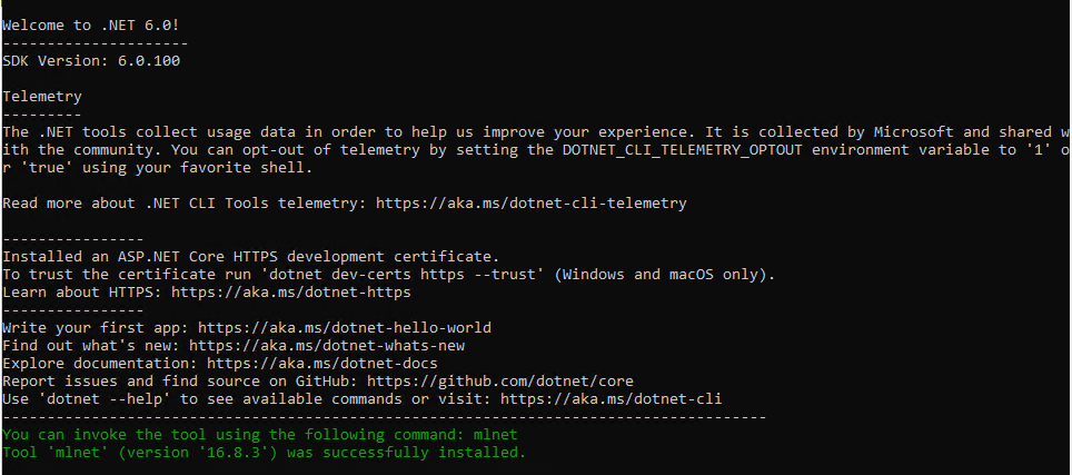 Shouldn't need .NET Core 3.1 SDK for ML.NET CLI installation. · Issue ...