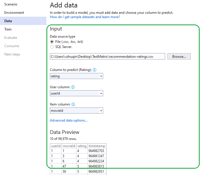 Sometimes cannot detect Data path on Train page after data setting. · Issue #1923 · dotnet ...