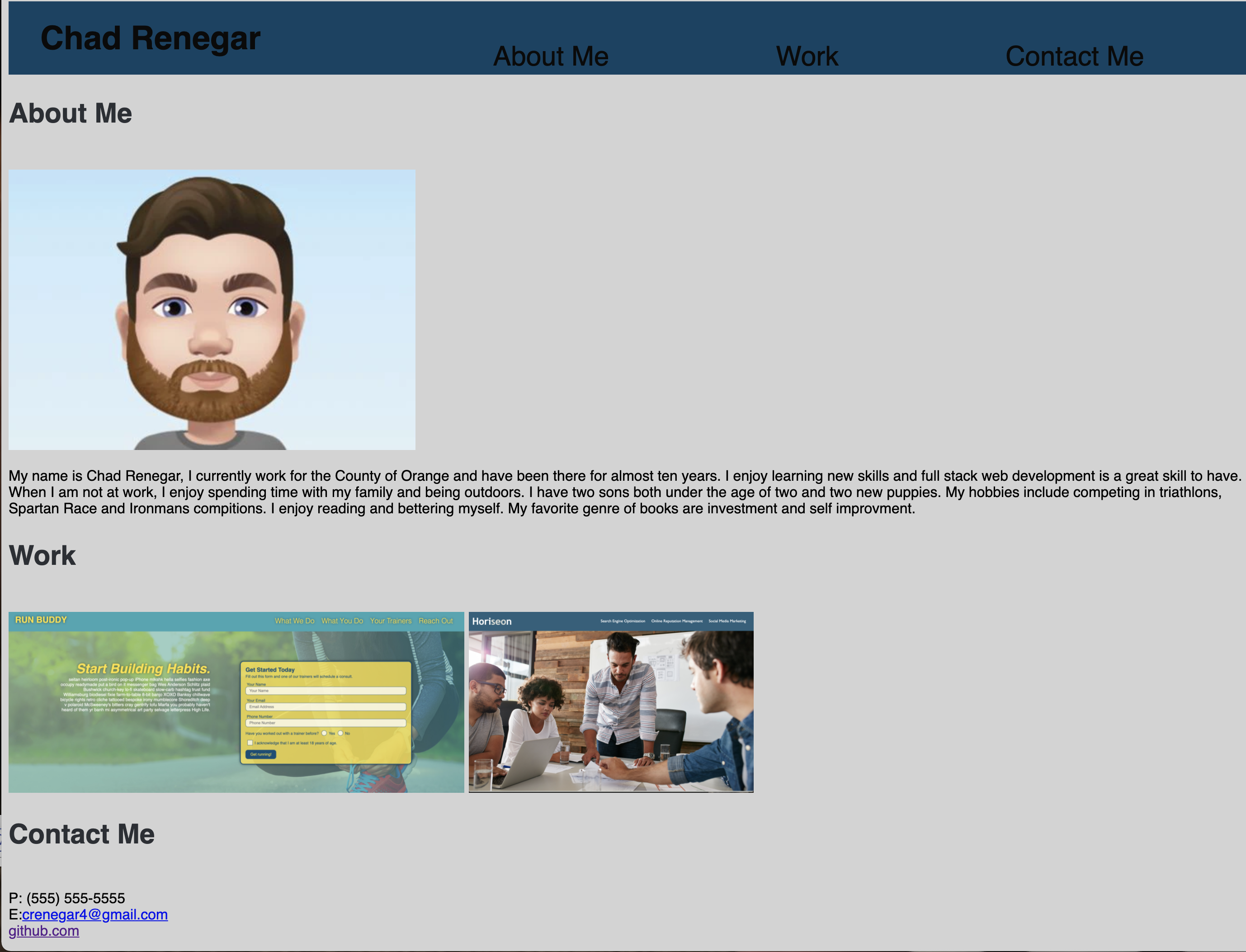 Github Crenegar Portfolio