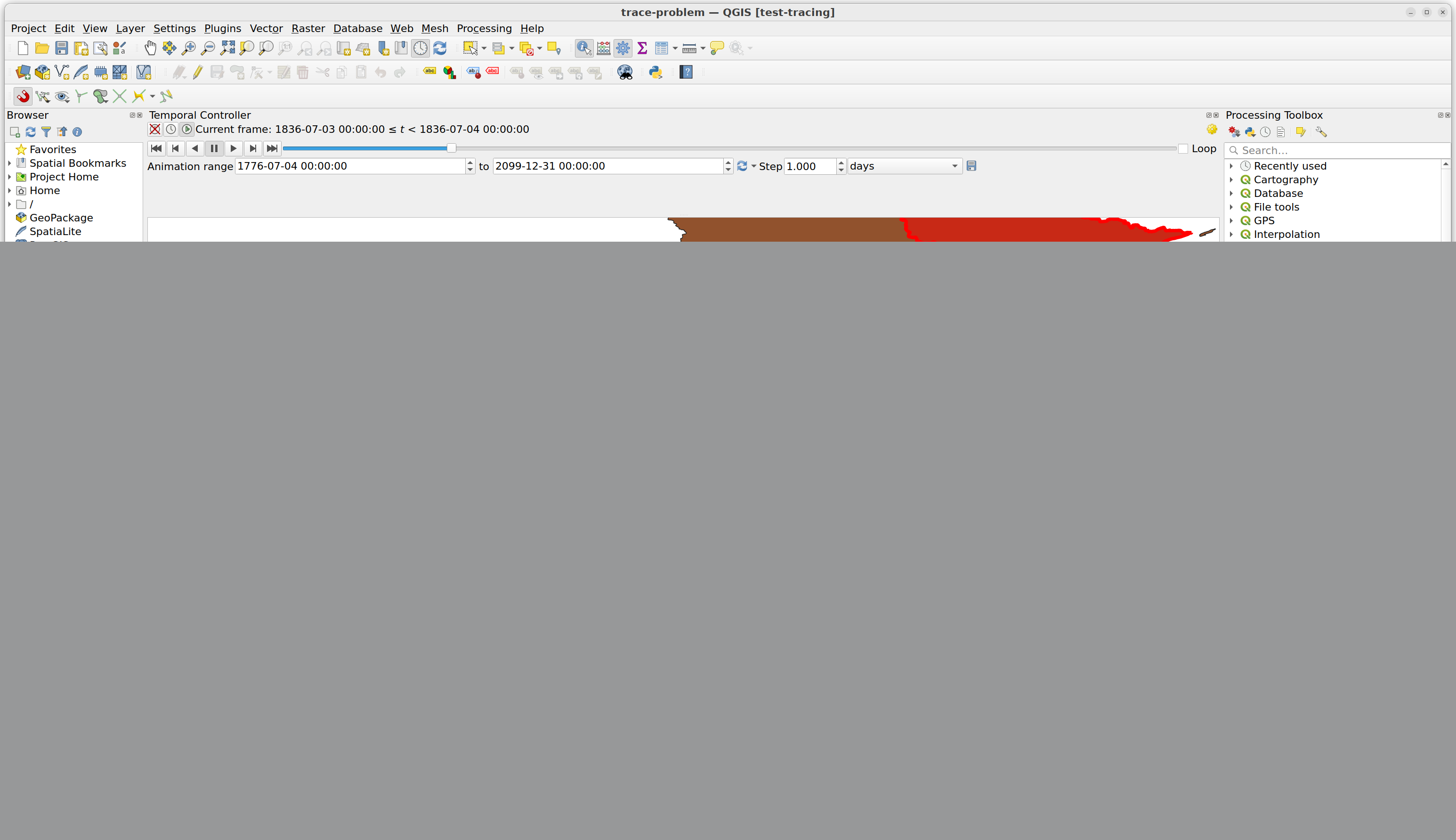 Snapping/Tracing made not possible by Dynamic Temporal control · Issue #50514 · qgis/QGIS · GitHub